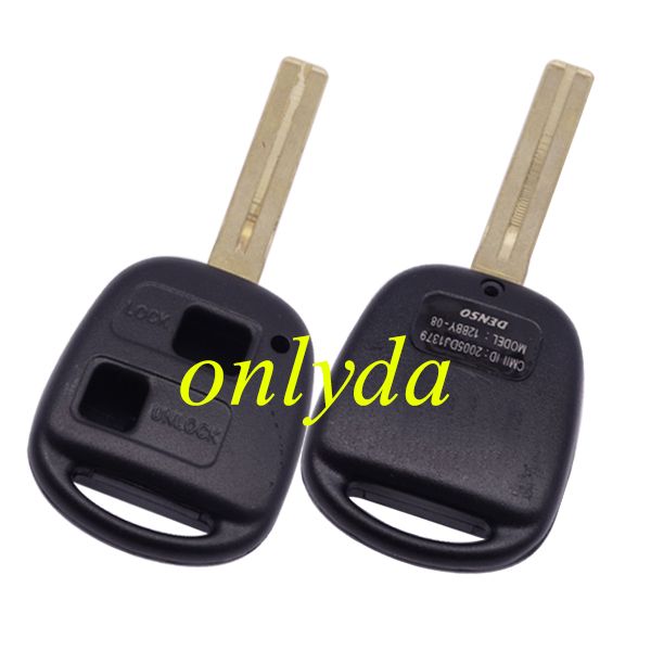 For Toyota 2 Button Remote key blank with short blade toy48, 40mm ...