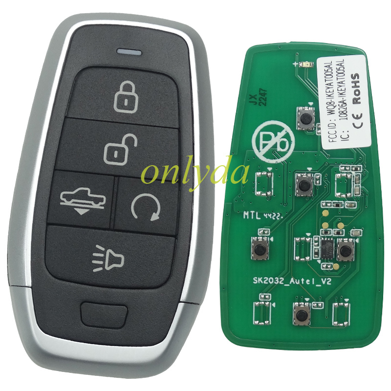 AUTEL MAXIIM IKEY Standard Style IKEYAT005AL 5 Buttons Independent ...