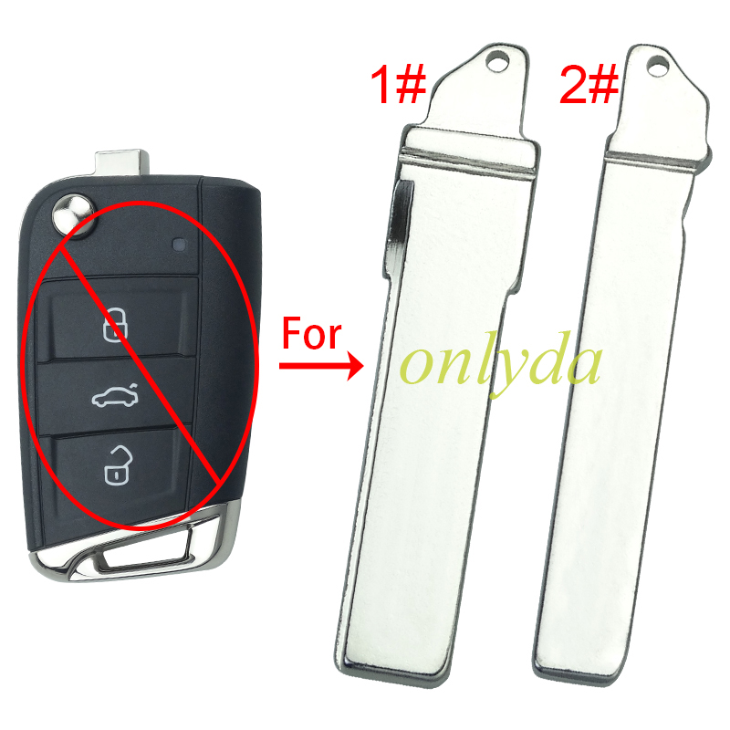 For VW HU66/HU162T flip key blade for B51D , pls choose blade