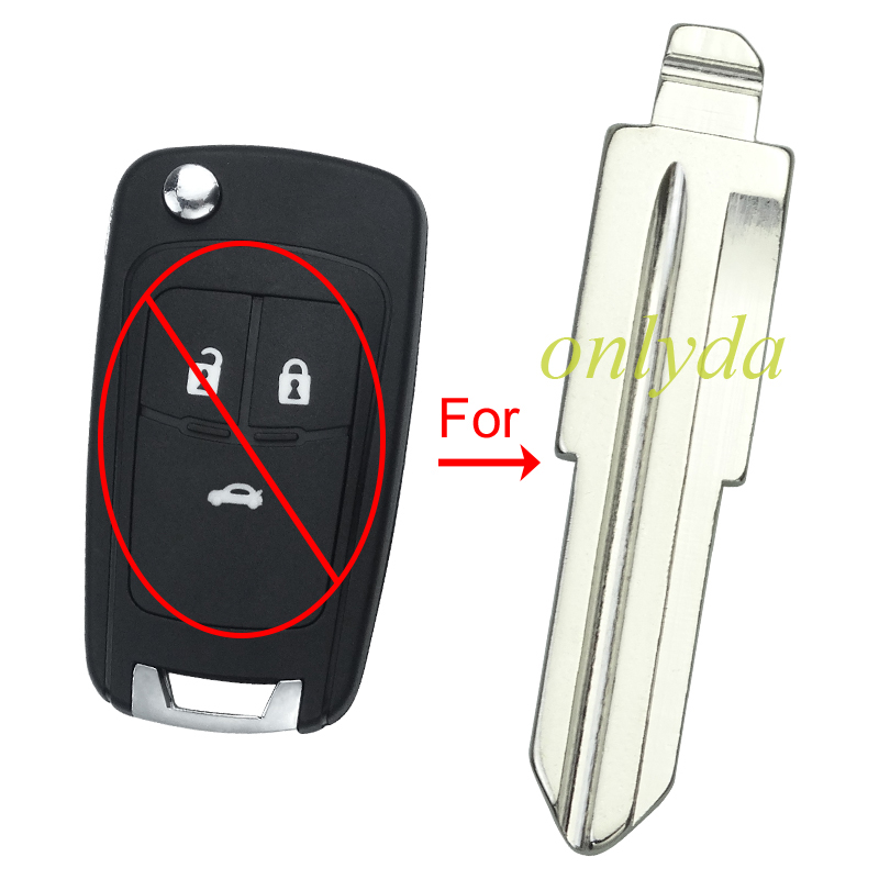 For Chevrolet remote key shell blade