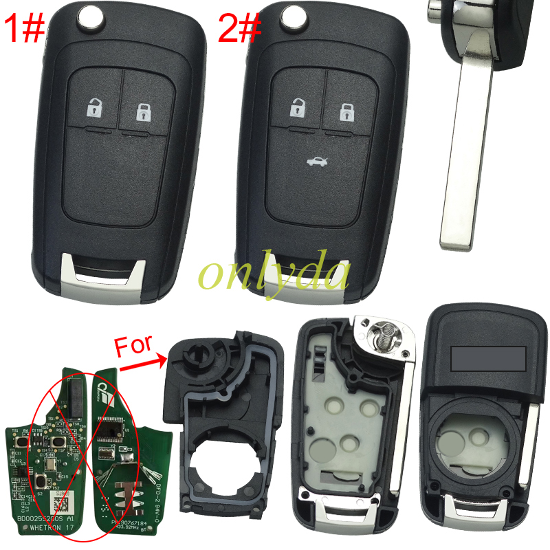For Chevrolet remote key shell replacement with cross badge place, pls ...