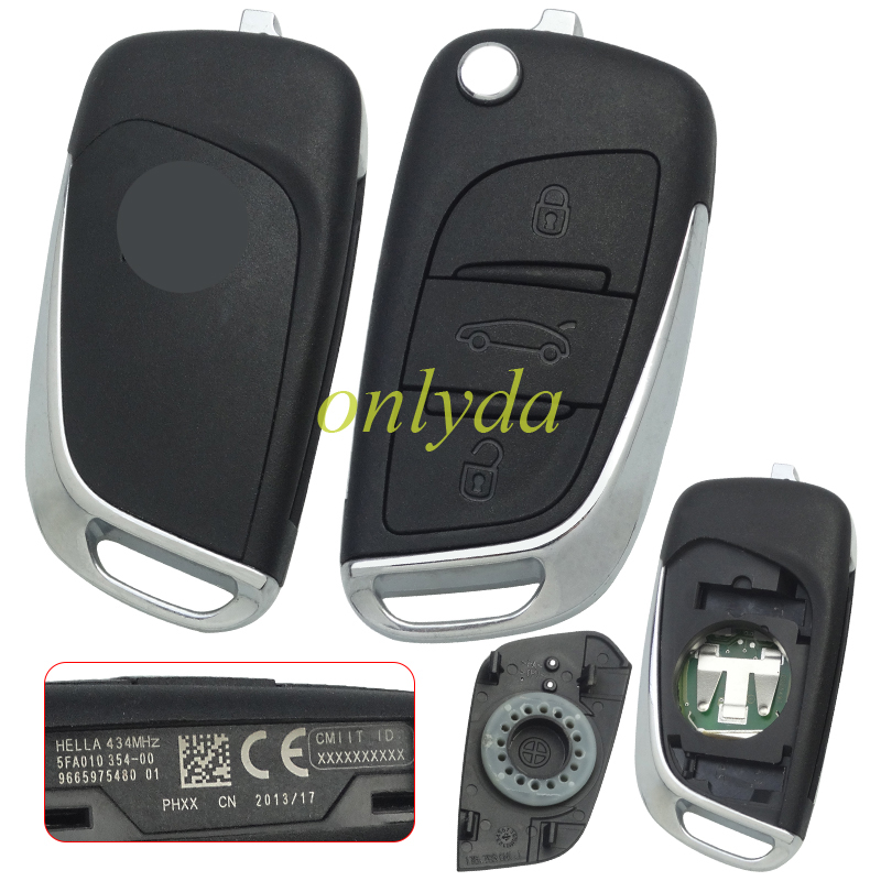 original brand new Citroen 3 button remote key with 434mhz PCF7941 chip ...