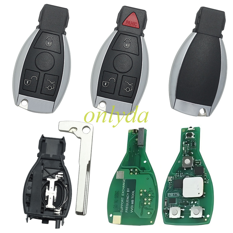 For Mercedes-Benz 3/3+1 button VVDI MB FBS3 BGA KeylessGo key 315MHZ ...