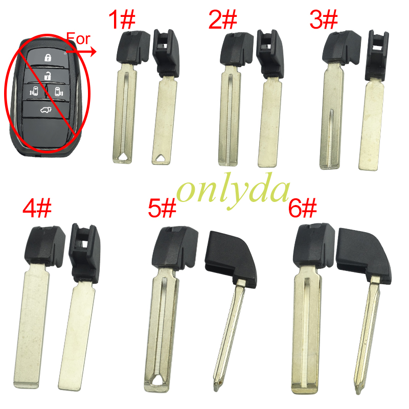 For Toyota emmergency key blade use for large cards Key blade with hole