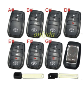 For Toyota Hliux remote key with 314.35-312.09 /433.58-434.3MHZ with ...