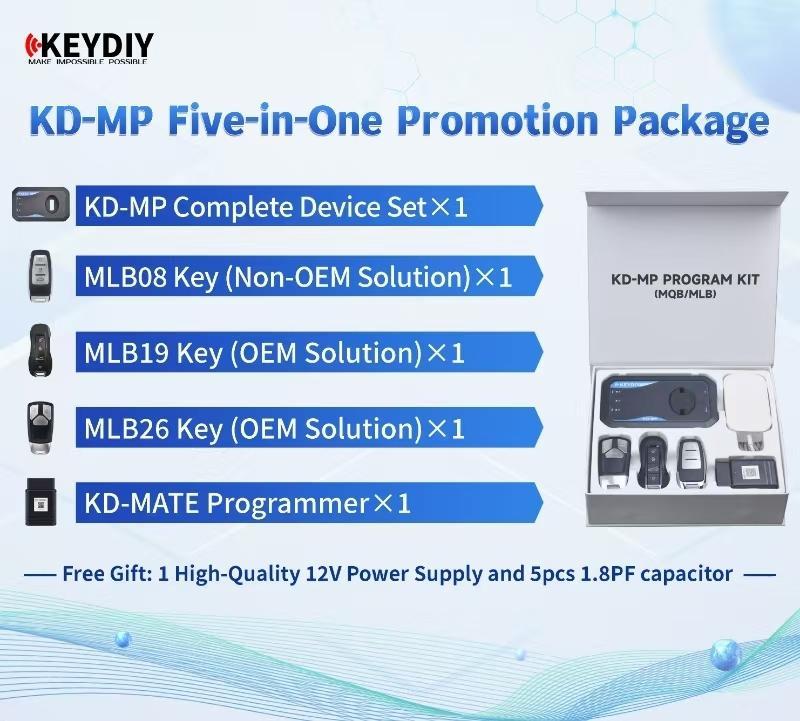 KEYDIY KD-MP KD MP Five-in-One Progrm Kit with MLB08/19/26 Keys and KD-MATE for MLB/MQB Systems