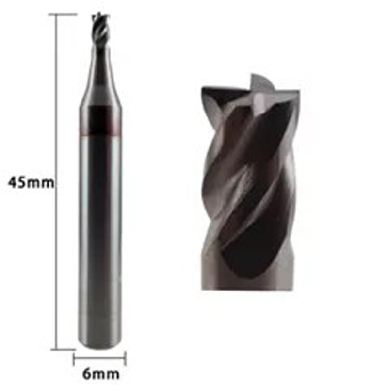SILCA Manual Vertical Milling Cutter φ2.0×5×D6×45×4F